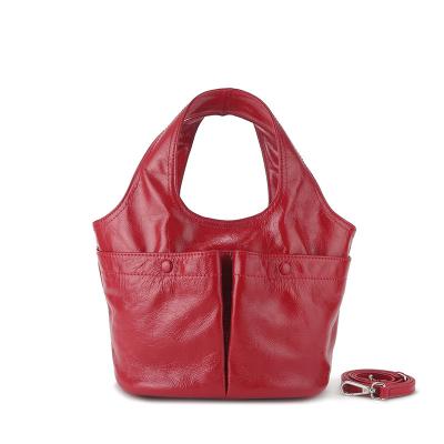 China Top-Grain Oil-Waxed Cowhide Pocket genuine leather handbag Tote bag Crossbody Bag shoulder bag Clutch Women's Handbag for sale