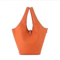 China Top-Grain Cowhide Basket Tote Bag (with Inner Pouch) large capacity genuine leather handbag Tote Bag Crossbody Bag Shoulder Bag  Women's fashion bag for sale