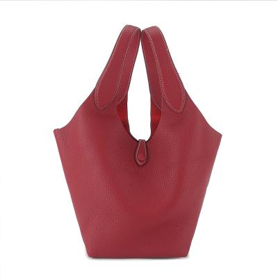 China Top-Grain Cowhide Basket Tote Bag (with Inner Pouch) large capacity genuine leather handbag Tote Bag Crossbody Bag Shoulder Bag  Women's fashion bag for sale