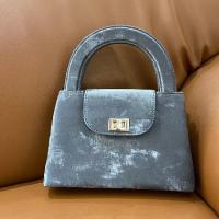 China Vintage Chinese Style Velvet & Silk Cowhide Bead Bag genuine leather handbag work bag shoulder bag crossbody bag China manufacturer wholesale for sale