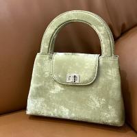 China Vintage Chinese Style Velvet & Silk Cowhide Bead Bag genuine leather handbag work bag shoulder bag crossbody bag China manufacturer wholesale for sale