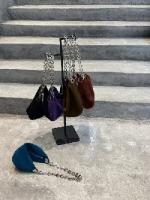 China Women's Vintage Bag genuine leather handbag Top-Grain High-Gloss Suede Cowhide Crescent Bag shuolder bag crossbody bag China manufacturer wholesale for sale