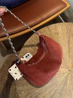 China Women's Vintage Bag genuine leather handbag Top-Grain High-Gloss Suede Cowhide Crescent Bag shuolder bag crossbody bag China manufacturer wholesale for sale