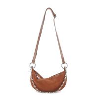 China Women's Vintage Bag genuine leather handbag Top-Grain High-Gloss Suede Cowhide Crescent Bag shuolder bag crossbody bag China manufacturer wholesale for sale