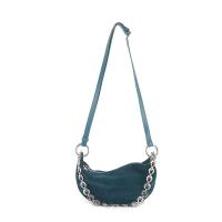 China Women's Vintage Bag genuine leather handbag Top-Grain High-Gloss Suede Cowhide Crescent Bag shuolder bag crossbody bag China manufacturer wholesale for sale