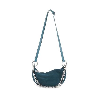 China Women's Vintage Bag genuine leather handbag Top-Grain High-Gloss Suede Cowhide Crescent Bag shuolder bag crossbody bag China manufacturer wholesale for sale