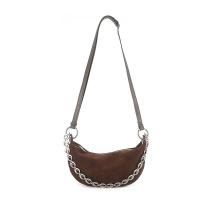 China Women's Vintage Bag genuine leather handbag Top-Grain High-Gloss Suede Cowhide Crescent Bag shuolder bag crossbody bag China manufacturer wholesale for sale
