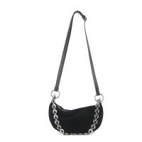China Women's Vintage Bag genuine leather handbag Top-Grain High-Gloss Suede Cowhide Crescent Bag shuolder bag crossbody bag China manufacturer wholesale for sale