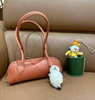 China Minimalist women's genuine leather handbag Bag Top-grain Napa cowhide Leather shoulder small Boat Bag underarm bag shoulder bag supplier for sale