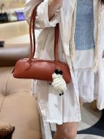 China Minimalist women's genuine leather handbag Bag Top-grain Napa cowhide Leather shoulder small Boat Bag underarm bag shoulder bag supplier for sale