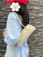 China Minimalist women's genuine leather handbag Bag Top-grain Napa cowhide Leather shoulder small Boat Bag underarm bag shoulder bag supplier for sale