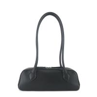 China Minimalist women's genuine leather handbag Bag Top-grain Napa cowhide Leather shoulder small Boat Bag underarm bag shoulder bag supplier for sale