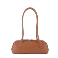 China Minimalist women's genuine leather handbag Bag Top-grain Napa cowhide Leather shoulder small Boat Bag underarm bag shoulder bag supplier for sale