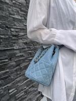 China Canvas Denim  Diamond Lattice Chain Bucket Bag Crossbody Bags Shoulder Bags Fashion Bags for Women Wholesale Handbags Supplier for sale
