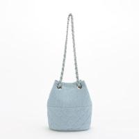 China Canvas Denim  Diamond Lattice Chain Bucket Bag Crossbody Bags Shoulder Bags Fashion Bags for Women Wholesale Handbags Supplier for sale