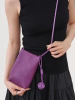 China Women's genuine leather cell phone bag mobile phone bag Top-Grain Full-Grain Cowhide Phone Bag shoulder crossbody bag OEM Bag Manufacturer for sale
