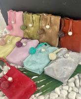 China Vintage Women's genuine leather bag Velvet Satin Cowhide Phone Case bag cell phone bag mini shoulder crossbody bag China supplier wholesale for sale