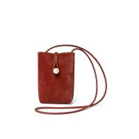 China Vintage Women's genuine leather bag Velvet Satin Cowhide Phone Case bag cell phone bag mini shoulder crossbody bag China supplier wholesale for sale