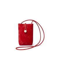 China Vintage Women's genuine leather bag Velvet Satin Cowhide Phone Case bag cell phone bag mini shoulder crossbody bag China supplier wholesale for sale