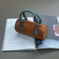 China Women's genuine leather handbag Lamb Cashmere with Vegetable-Tanned Cowhide Small Bucket Bag shoulder bag crossbody bag China supplier wholesale for sale