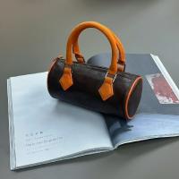 China Women's genuine leather handbag Lamb Cashmere with Vegetable-Tanned Cowhide Small Bucket Bag shoulder bag crossbody bag China supplier wholesale for sale