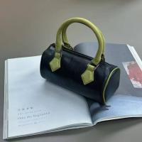 China Women's genuine leather handbag Lamb Cashmere with Vegetable-Tanned Cowhide Small Bucket Bag shoulder bag crossbody bag China supplier wholesale for sale
