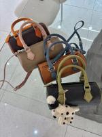China Women's genuine leather handbag Lamb Cashmere with Vegetable-Tanned Cowhide Small Bucket Bag shoulder bag crossbody bag China supplier wholesale for sale