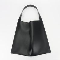 China Men & women's genuine leather tote bag Top-grain cowhide color-blocking wide-strap single-shoulder tote bag (unisex) big shoulder bag underarm bag China supplier wholesale for sale