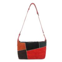China Genuine leather bag factory wholesale Shoe Material Frosted Cowhide Patchwork Contrast-Color Style (Exclusive) Shoulder Bag crossbody bag underarm bag China supplier for sale