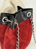 China Women's genuine leather shoulder crossbody bag Shoe Material Frosted Leather Patchwork Waxed Cowhide Bucket Bag fashion bag China supplier wholesale for sale