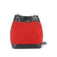 China Women's genuine leather shoulder crossbody bag Shoe Material Frosted Leather Patchwork Waxed Cowhide Bucket Bag fashion bag China supplier wholesale for sale