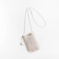 China Lamb Wool Phone Bag Mini Crossbody Pouch phone bag cell phone bag mini genuine leather shoulder bag crossbody bag OEM factory wholesale for sale