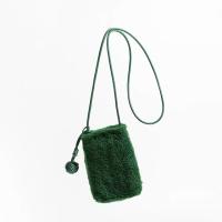 China Lamb Wool Phone Bag Mini Crossbody Pouch phone bag cell phone bag mini genuine leather shoulder bag crossbody bag OEM factory wholesale for sale