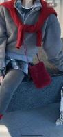 China Lamb Wool Phone Bag Mini Crossbody Pouch phone bag cell phone bag mini genuine leather shoulder bag crossbody bag OEM factory wholesale for sale
