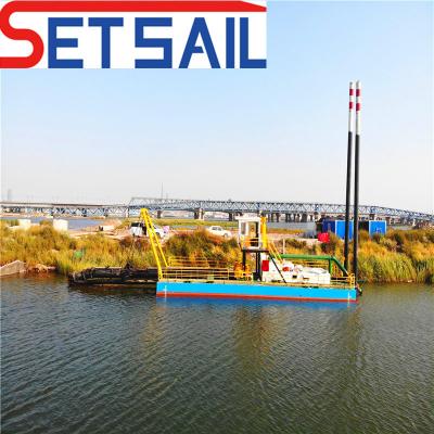 China 1.5m Height Cyclone Type 8 Inch Cutter Suction Dredge Sand Vessel with Anchor Boom for sale