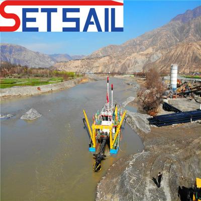 China 12m Anchor Boom Length Cumins 557kw Main Engine Hydraulic Cutter Suction Sand Dredger for sale