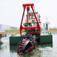 China 16 Inch Sand Pump Cutter Suction Dredger with 70kw Cutter Head Power and Anchore Rod for sale
