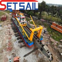 China Anchor Boom Diesel Engine Cutter Suction Dredger with Booster Station and Shipping Cost for sale