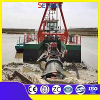 China 12 Inch Cutter Suction Sand Dredger with Carriage Cumins 200kw Auxiliary Engine Power for sale