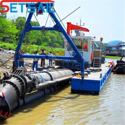 China 10 Inch Cutter Suction River Mud Dredger for Dredging Total Width 5.5m Total Height 1.48m for sale