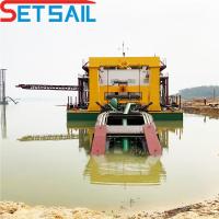China 10 Inch Cutter Suction River Mud Dredger for Dredging Total Width 5.5m Total Height 1.48m for sale