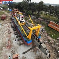 China Cumins 122kw Auxiliary Engine Power 10 Inch Cutter Suction Sand Dredger with Carriage for sale