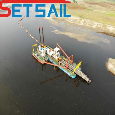 China CTN Slot Type Diesel Engine Cutter Suction Sand Dredger with 50kw-600kw Cutter Head for sale