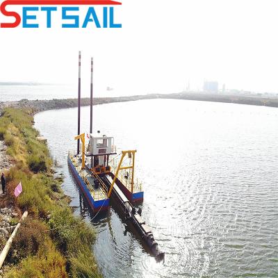 China Hydraulic Spud or Spud Carriage Position Way Cutter Suction Sand Dredger with HDPE Pipe for sale