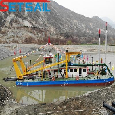 China 6 Meter Dredging Depth 6 Inch Cutter Suction Dredger with Cummins 160kw Main Engine Power for sale