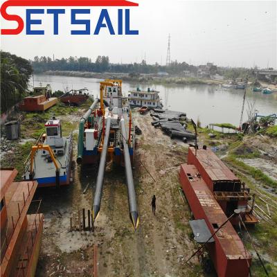 China 46m Total Length River Sand Cutter Suction Dredger with Hydrocyclone and Booster Station for sale