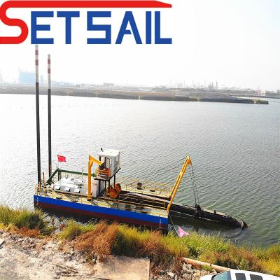 China HDPE Sand Pipe Material Cummins Engine Hydraulic Cutter Suction Dredger for River Sand for sale