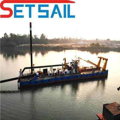 China Soild Capacity 1200m3 Cummins Diesel Engine 26inch Cutter Suction Dredger with Anchor Boom for sale