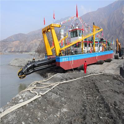 China 32 Inch Diesel Engine Cutter Suction Dredging Ship with and 50-450kw Cutter Head Power for sale
