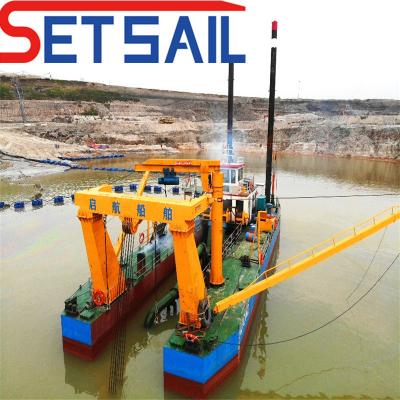 China 12mm Bottom Plate Thickness Shijiazhuang River Sand Pump Cutter Suction Dredging Boat for sale